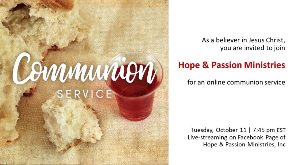Hope & Passion Ministries Tuesday Communion – Hope and Passion Ministries